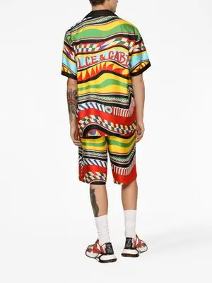 Dolce & Gabbana Carretto-print Bermuda Shorts - Multicolour