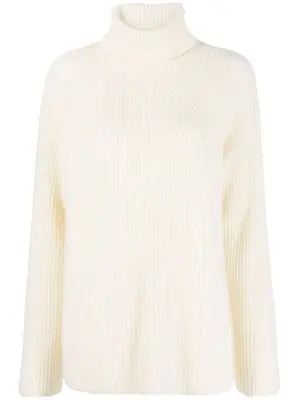 P.a.r.o.s.h Roll-neck Waffle-knit Jumper - Neutrals
