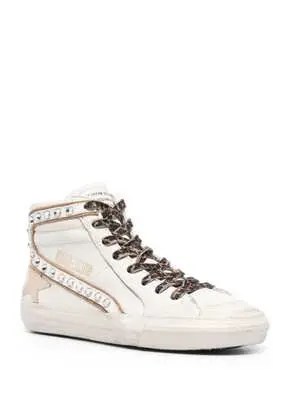 GOLDEN GOOSE Slide Hi-top Sneakers - White