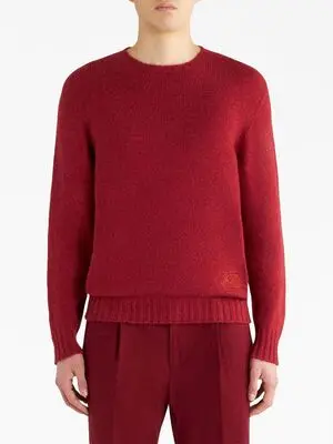 Etro Logo-embroidered Cashmere Jumper - Red