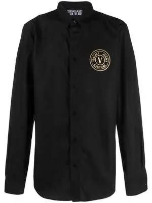 Versace Logo-print Cotton Shirt