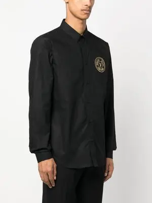 Versace Logo-print Cotton Shirt