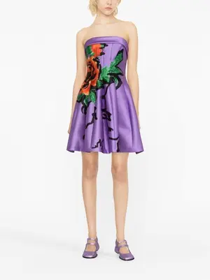 Philosophy Di Lorenzo Serafini Graphic Print Bandeau Minidress