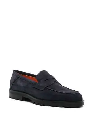 Santoni Almond-toe Penny Loafers