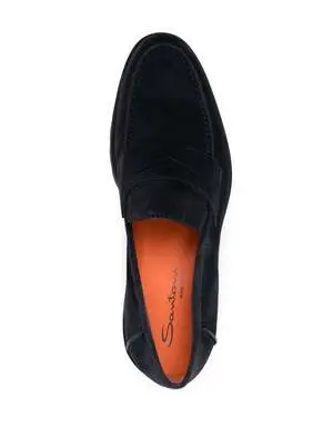 Santoni Almond-toe Penny Loafers