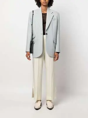 JIL SANDER High-waist Pleated Trousers - Neutrals