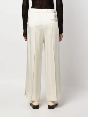 JIL SANDER High-waist Pleated Trousers - Neutrals