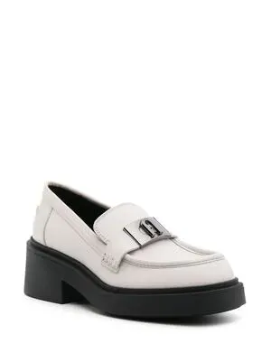 Furla 58mm Logo-plaque Leather Loafers