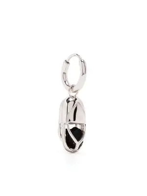 CAPSULE ELEVEN Onyx Hoop Earring - Silver