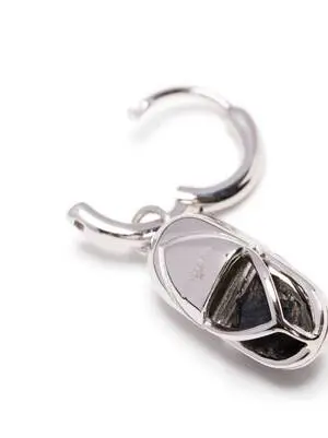 CAPSULE ELEVEN Onyx Hoop Earring - Silver