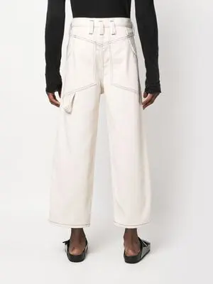 Eckhaus Latta Wide-leg Cropped Trousers