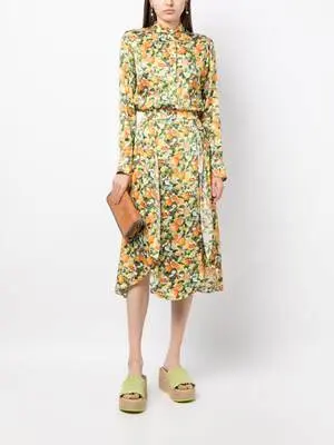 Stella McCartney Fruit Print Midi Skirt