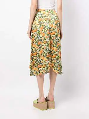 Stella McCartney Fruit Print Midi Skirt