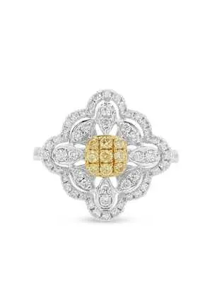 HYT JEWELRY 18kt Gold And Platinum Diamond Ring - Silver