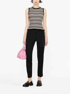 P.a.r.o.s.h Mid-rise Wool-blend Trousers - Black