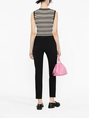 P.a.r.o.s.h Mid-rise Wool-blend Trousers - Black