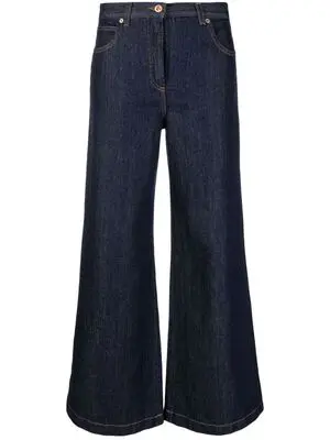 Aspesi Wide Leg Flare Jeans - Blue