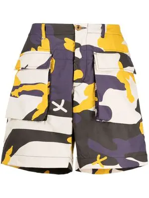 THE POWER FOR THE PEOPLE Camouflage-print Deck Shorts