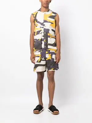 THE POWER FOR THE PEOPLE Camouflage-print Deck Shorts