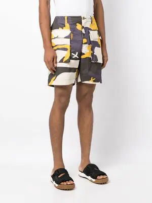 THE POWER FOR THE PEOPLE Camouflage-print Deck Shorts