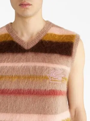 Etro Logo-embroidered Mohair-blend Jumper