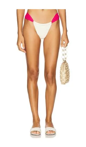 MONTCE Sandra Bikini Bottom - Cream & Raspberry