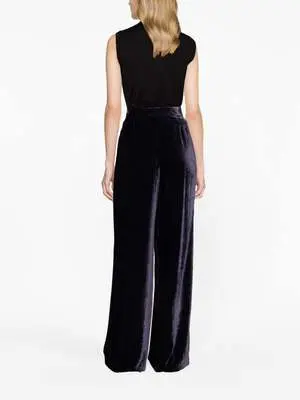 Alberta Ferretti Velvet Maxi Trousers