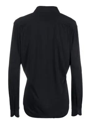 XACUS Spread-collar Long-sleeve Shirt - Blue