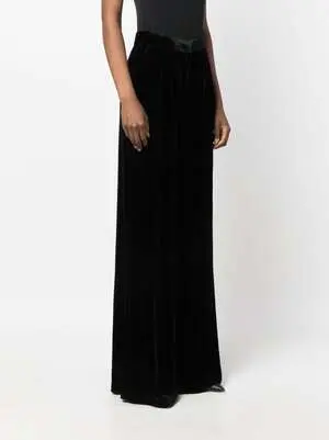 Alberta Ferretti Velvet Palazzo Trousers