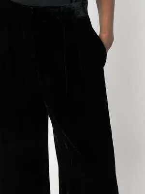 Alberta Ferretti Velvet Palazzo Trousers