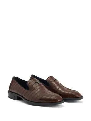 GIUSEPPE ZANOTTI Imrham Crocodile-effect Loafers
