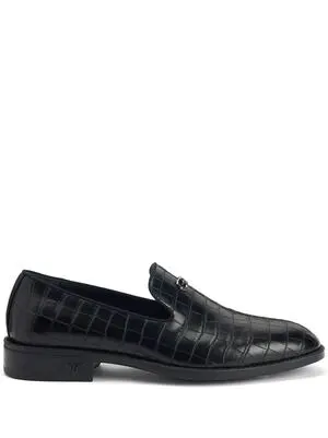 GIUSEPPE ZANOTTI Imrham Crocodile-effect Loafers