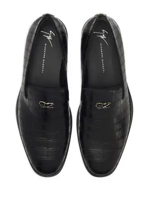 GIUSEPPE ZANOTTI Imrham Crocodile-effect Loafers