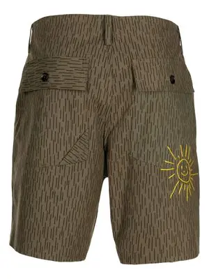 President's Camouflage-print Cotton Shorts - Green