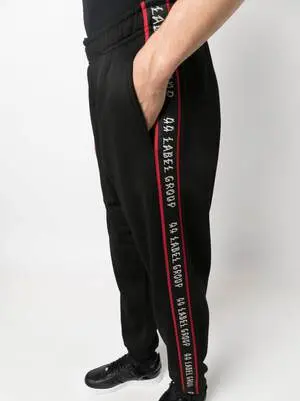 44 LABEL GROUP Logo-stripes Cotton Track Pants