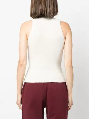 PATOU Mock-neck Knit Top - White