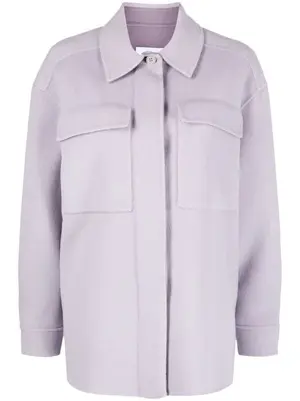 Calvin Klein Wool Shirt Jacket - Purple