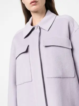 Calvin Klein Wool Shirt Jacket - Purple