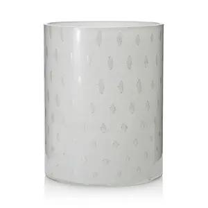 LABRAZEL Contessa White Wastebasket - White/ Gold