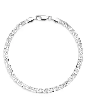 MILANESI AND CO Sterling 4mm Mariner Link Chain Bracelet - Silver