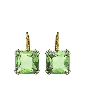 SWAROVSKI Millenia Square Crystal Drop Earrings - Green/gold