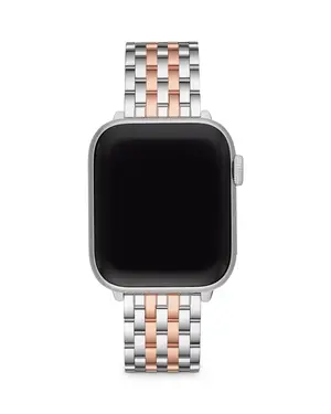Michele Michele 18K Bracelet Band For Apple Watch Silver/pink
