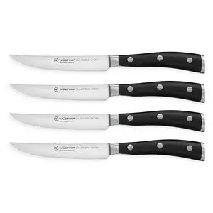 WUSTHOF Classic Ikon 4-piece Steak Knife Set - Black