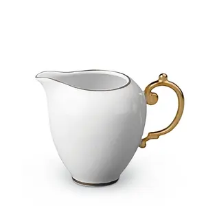 L'Objet Aegean Creamer - White/k Gold