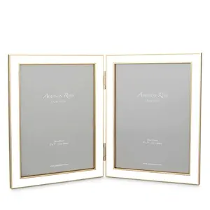 ADDISON ROSS Enamel Double Frame, 5 X 7 - White