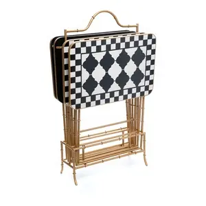 MACKENZIE-CHILDS Butterfly Collection Cocktail Trays, Set Of 4