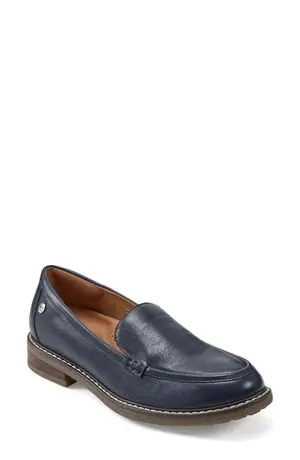 Easy Spirit Jaylin Leather Loafer - Dark Blue