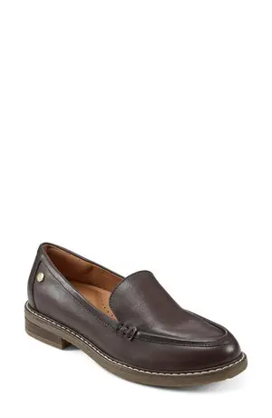 Easy Spirit Jaylin Leather Loafer - Dark Brown