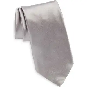 Zegna ZEGNA Silk Satin Standard Tie Silver