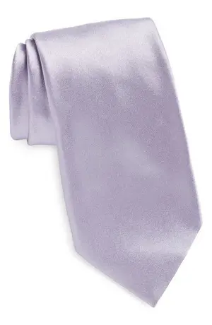Zegna Silk Satin Neck Tie - Purple